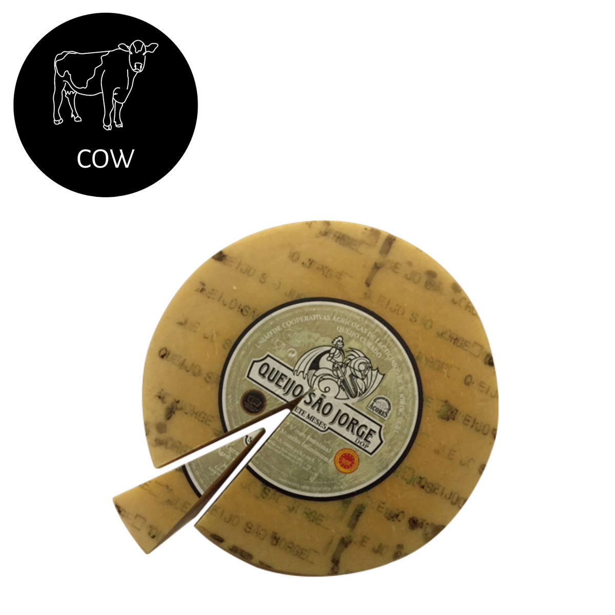 São Jorge Cheese Aged 7 Months DOP (Denominação de Origem Protegida ...